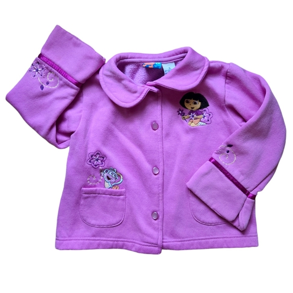 Nickelodeon | Jackets & Coats | Vintage Y2k Nickelodeon Nick Jr Dora The Explorer Lilac Purple ...